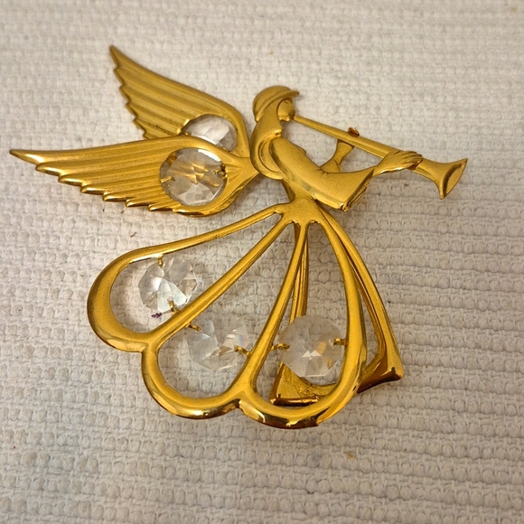 Accents | Mascot Usa Austrian Swarovski Crystal Angel Suncatcher 24kt ...